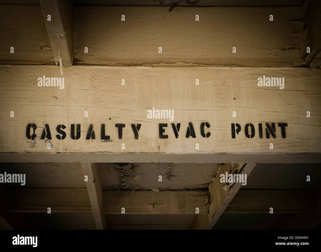 casualty evacuation point sign Stock Photo - Alamy