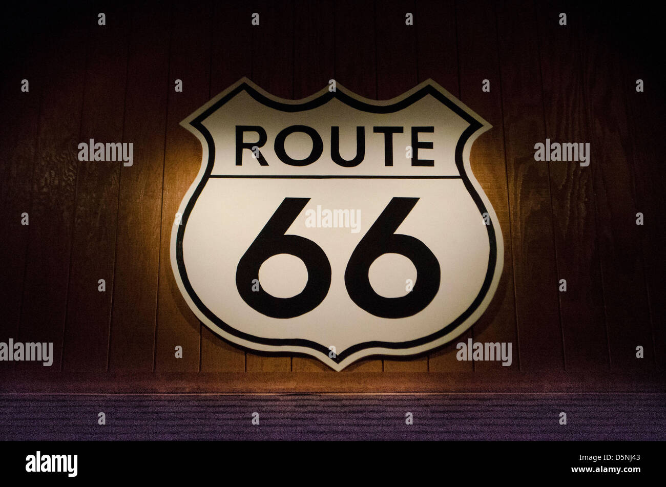 retro route 66 sign Stock Photo - Alamy