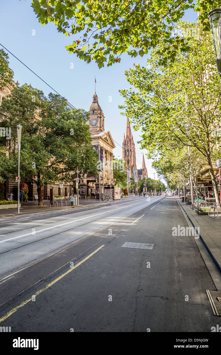 Swanston street melbourne hi-res stock photography and images - Alamy