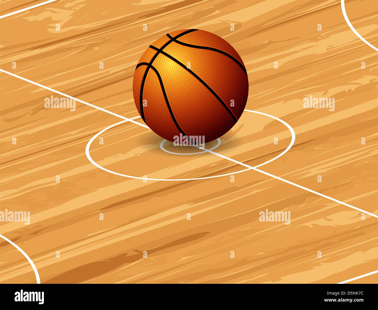 Basketball ball on court background. Vector illustration Stock Photo ...