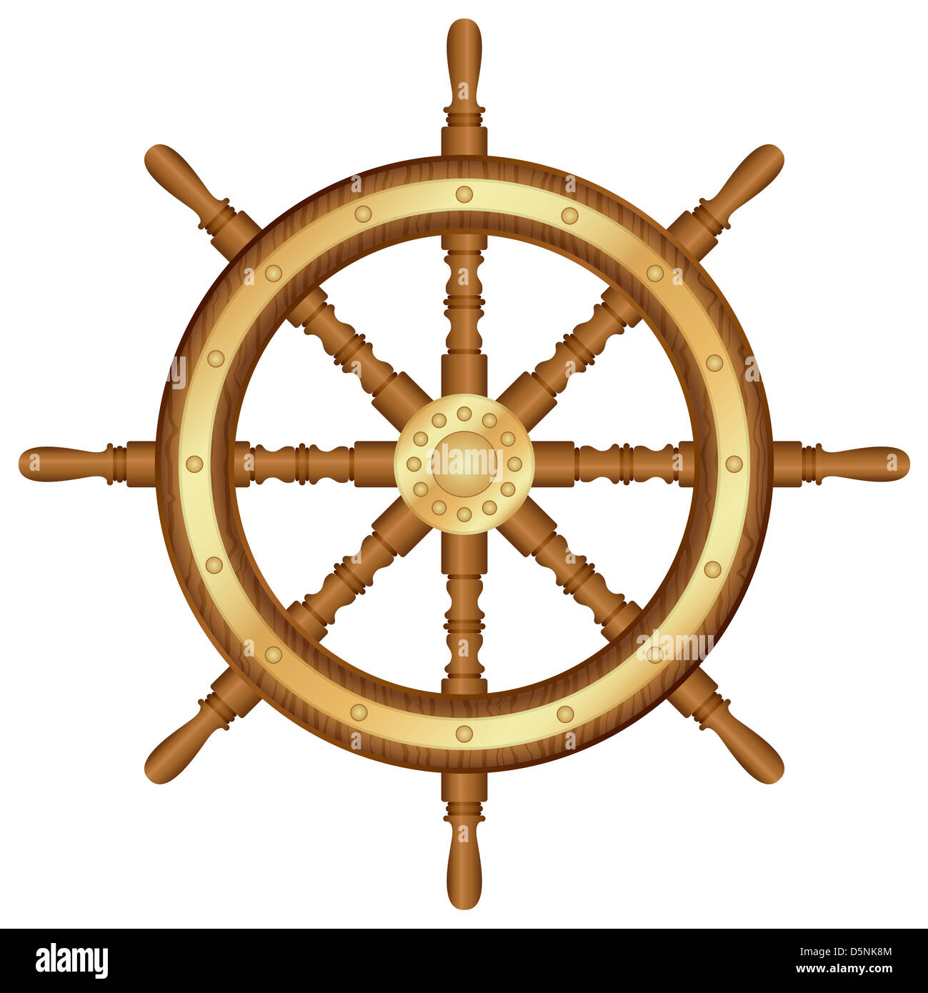 Helm wheel on white background. Vector illustration Stock Photo - Alamy