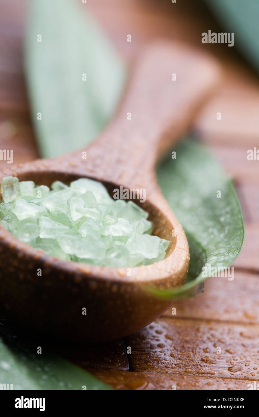 Bath salt and water drops Stock Photo - Alamy