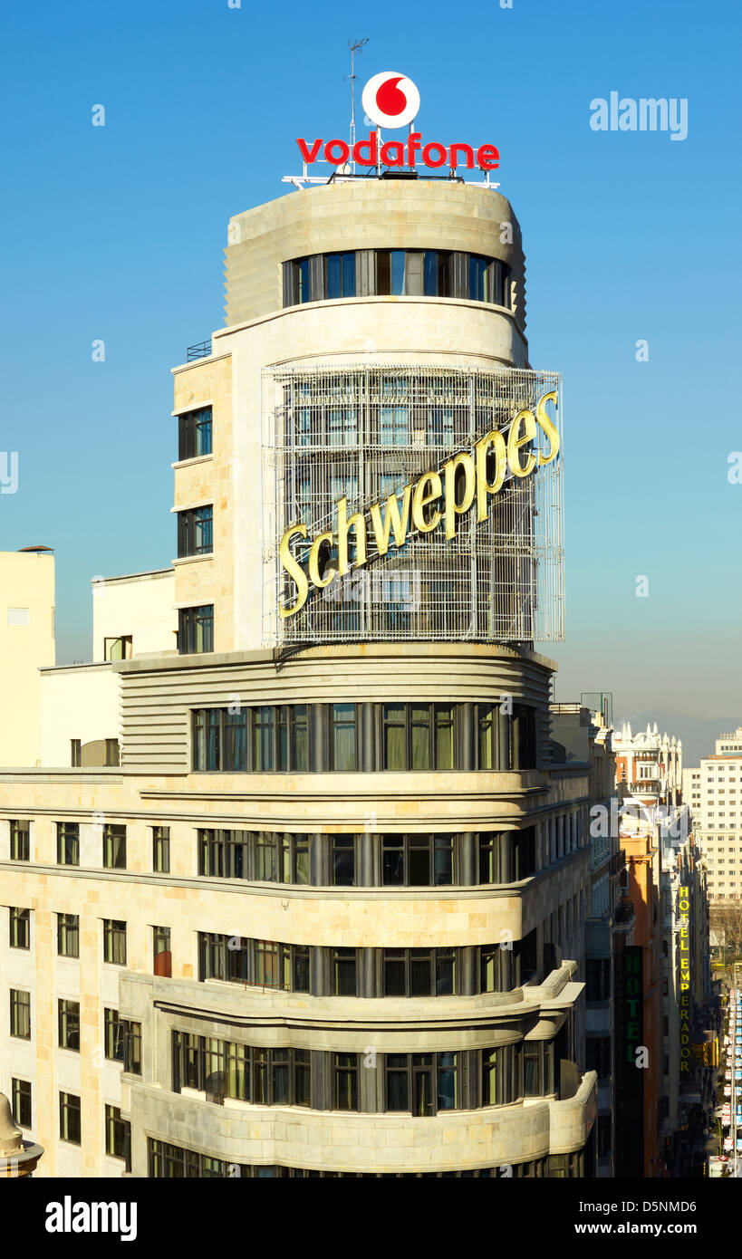 Capitol building in Callao square. Madrid. Spain Stock Photo - Alamy
