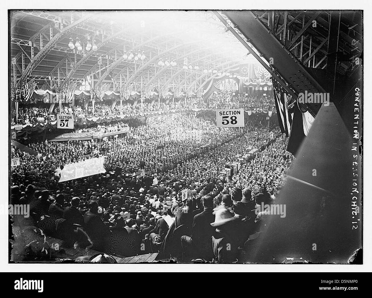 A 1912 photograph of the Republican National Convention held at the ...
