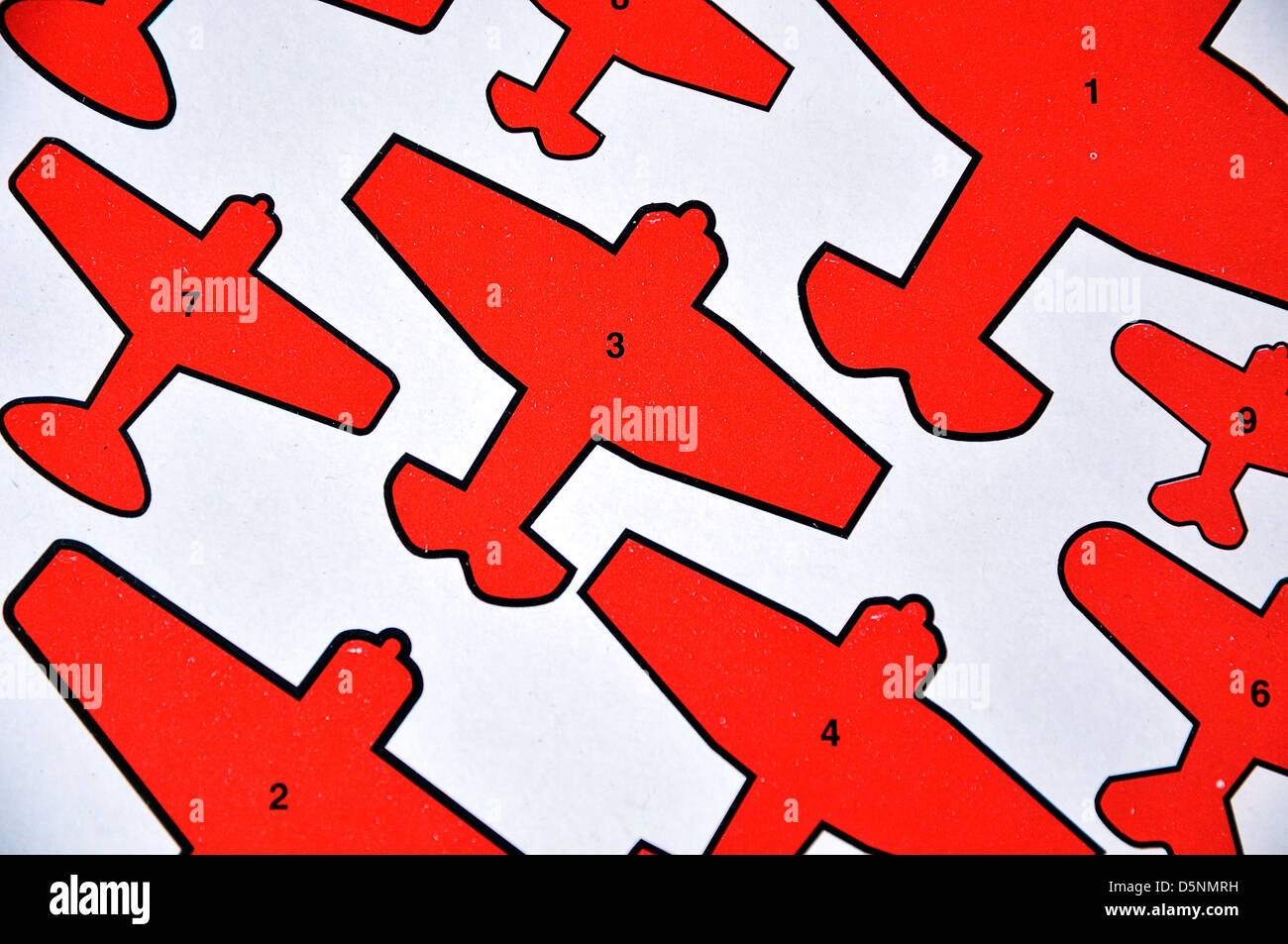 red background with airplanes Stock Photo - Alamy