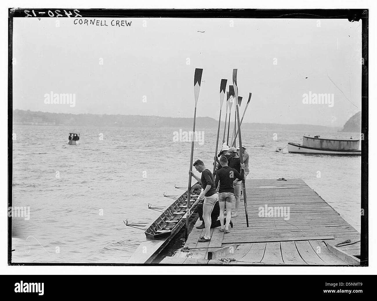 A photograph of the Cornell University rowing team in the 1910s ...
