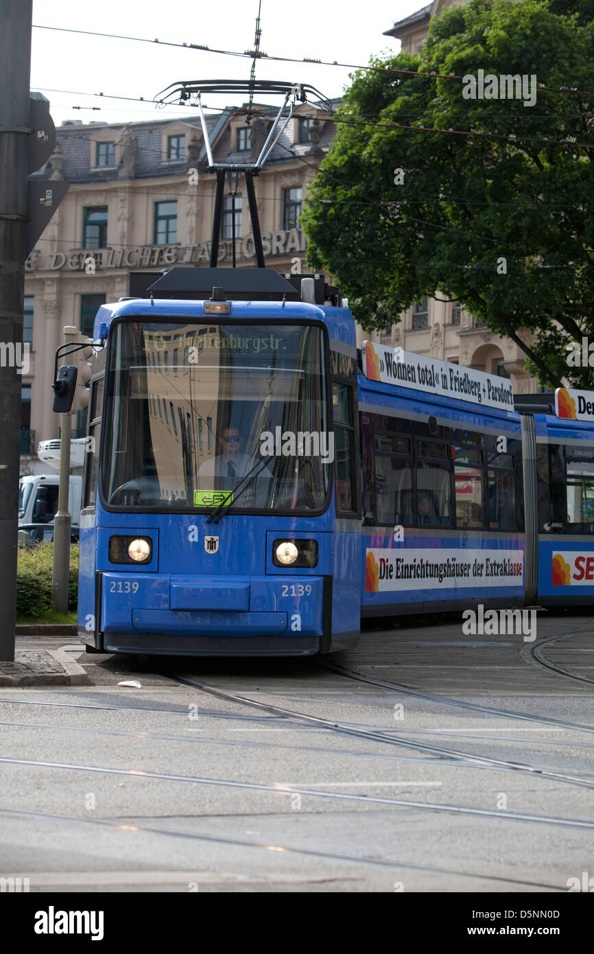 Tram circulation in Munich Stock Photo - Alamy
