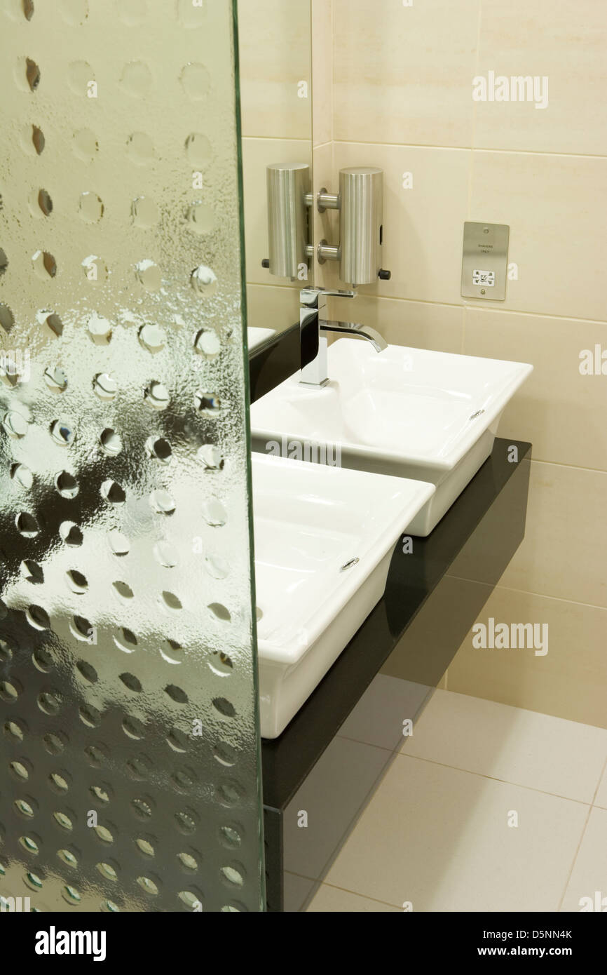 Office interior wash room Stock Photo - Alamy