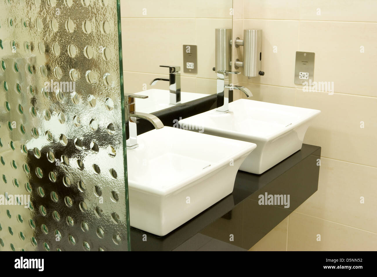 Office interior wash room Stock Photo - Alamy
