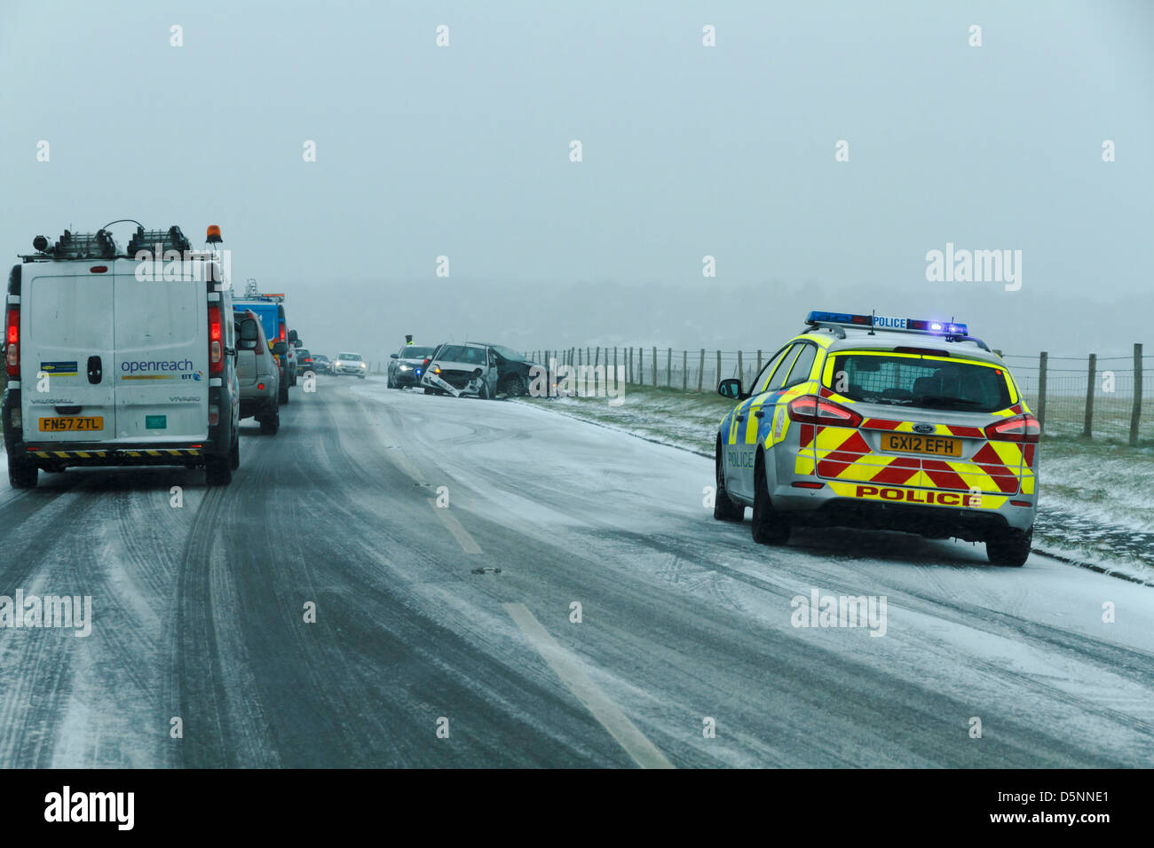 dangerous driving conditions rta road traffic accident snow snowy ice ...