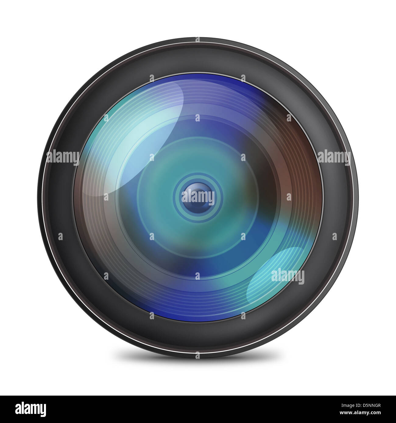Professional photo lens isolated on white - illustration Stock Photo ...