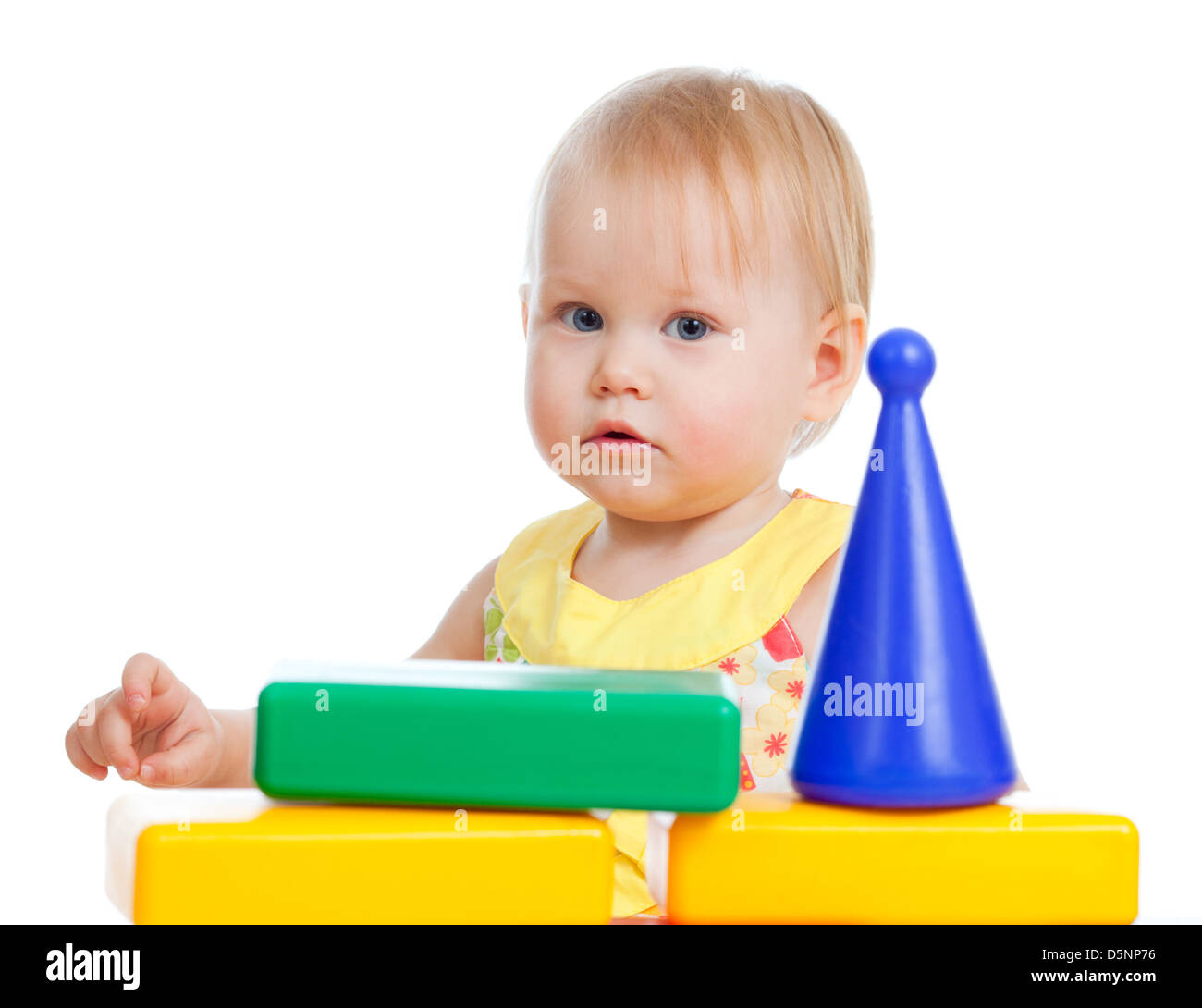 child playing with building blocks Stock Photo - Alamy