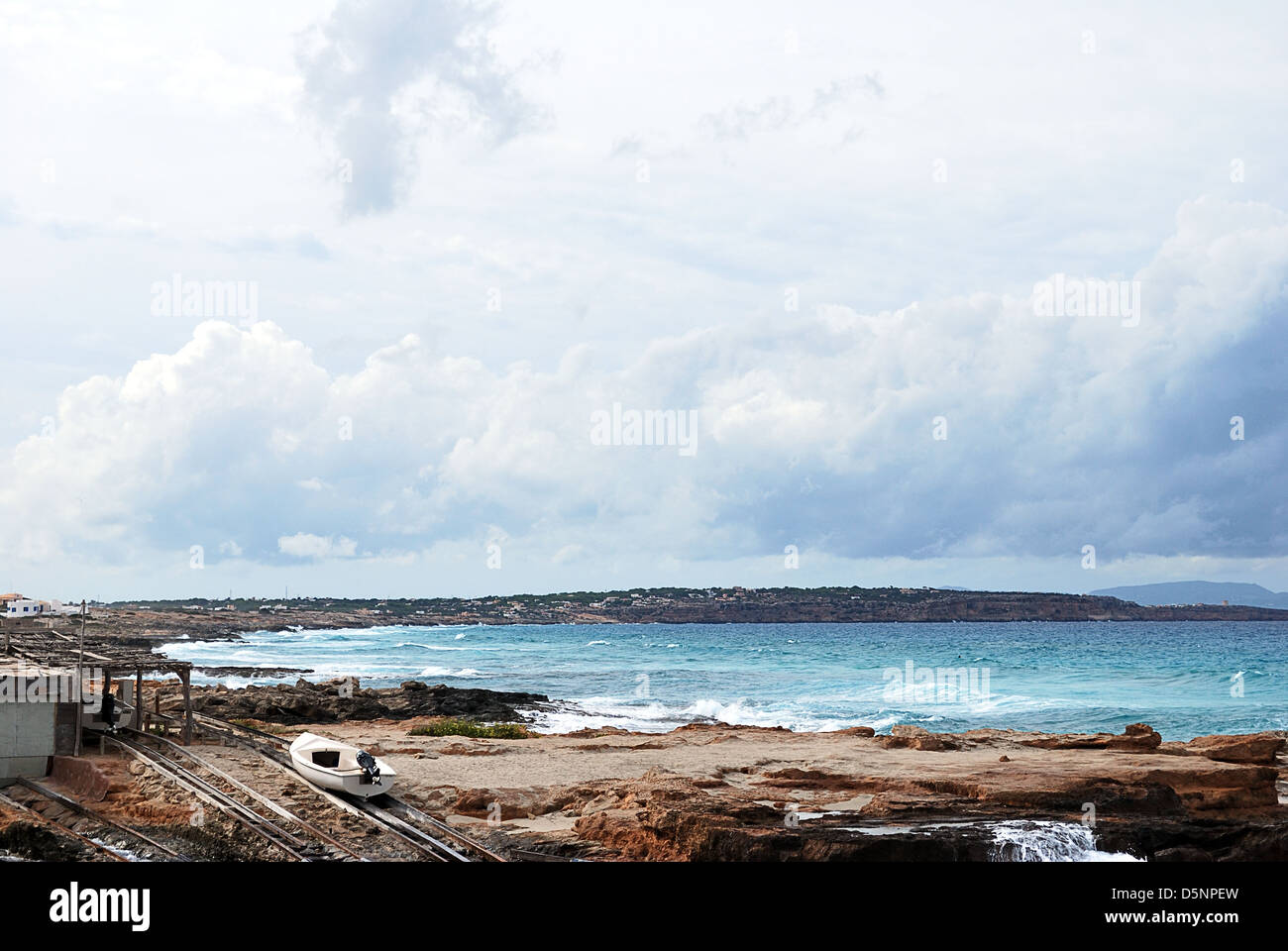 landscape of a beach in Formentera Stock Photo - Alamy