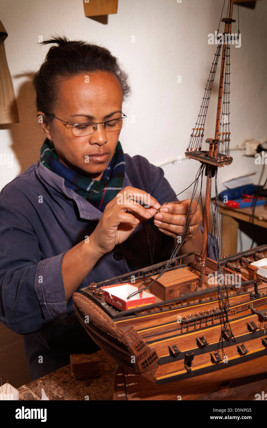 Madagascar, Antananarivo, Crafts, Le Village model boat making workshop ...