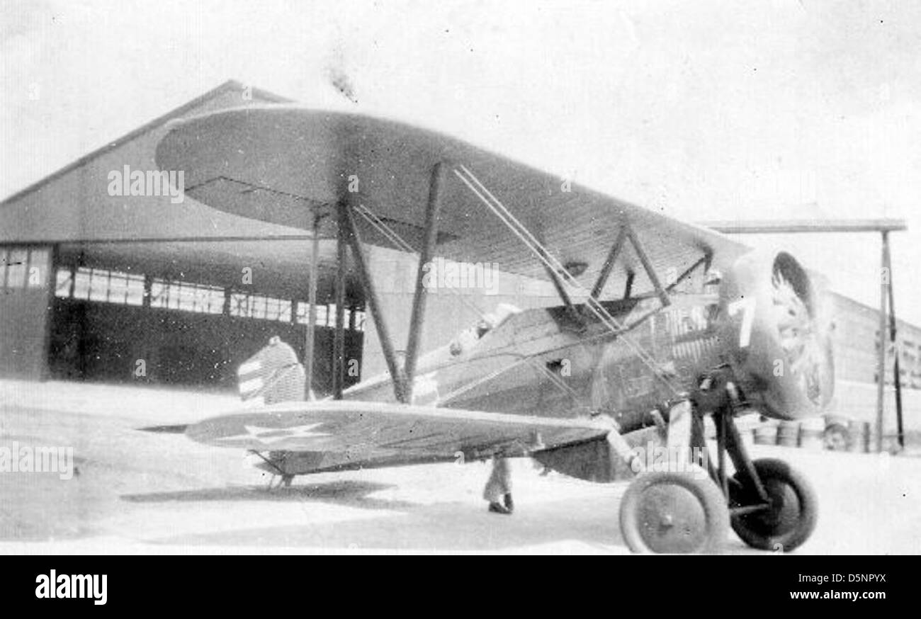 The Boeing P-12D, a biplane aircraft used by the U.S. Army Air Corps ...