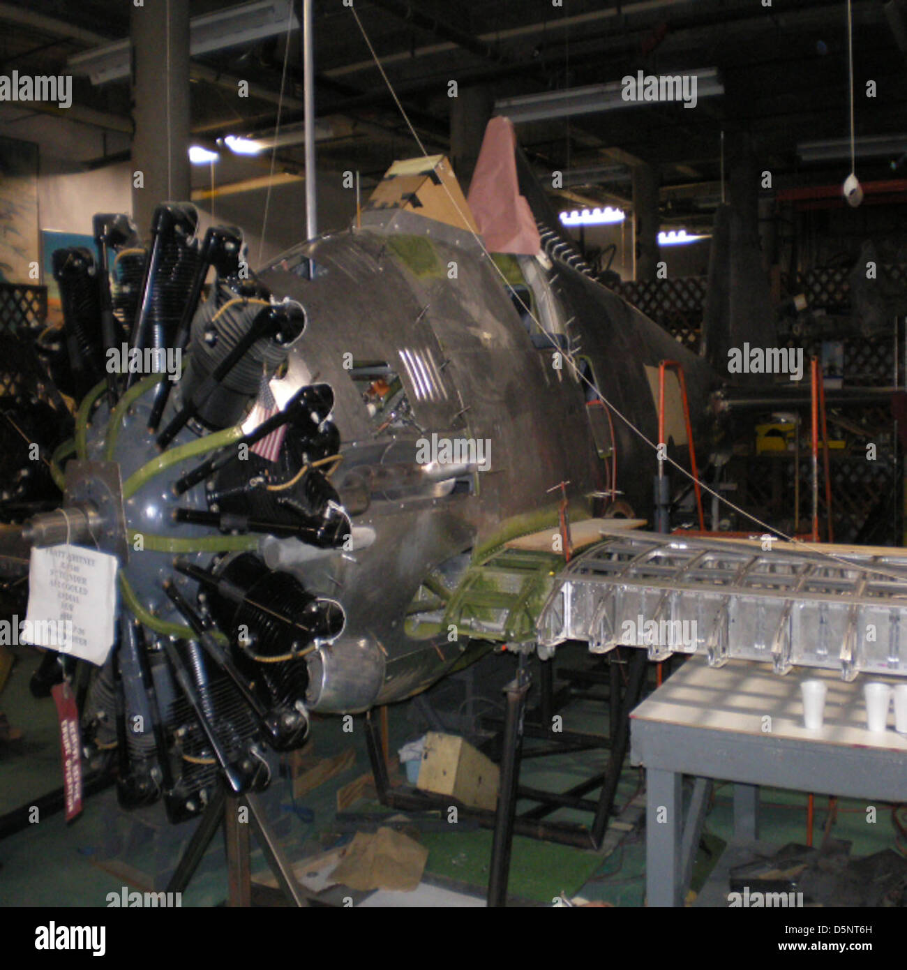 The P-26, one of the first all-metal monoplane fighters, is displayed ...