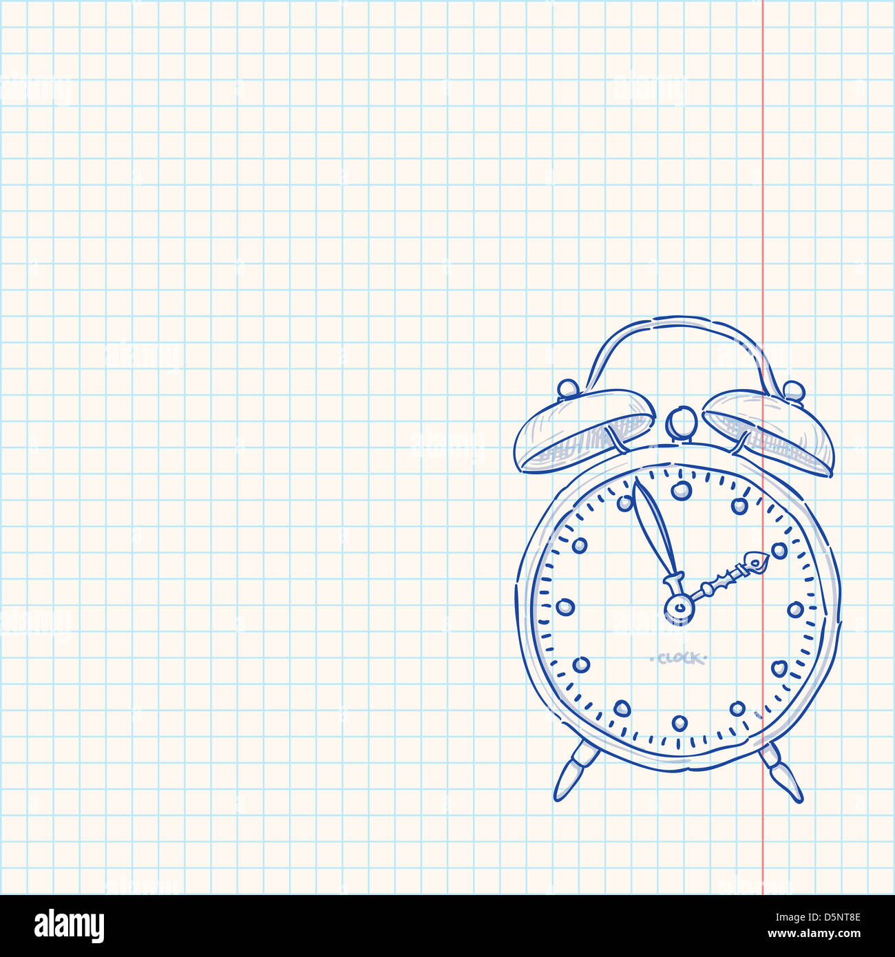 Alarm Clock Doodle Stock Photo - Alamy