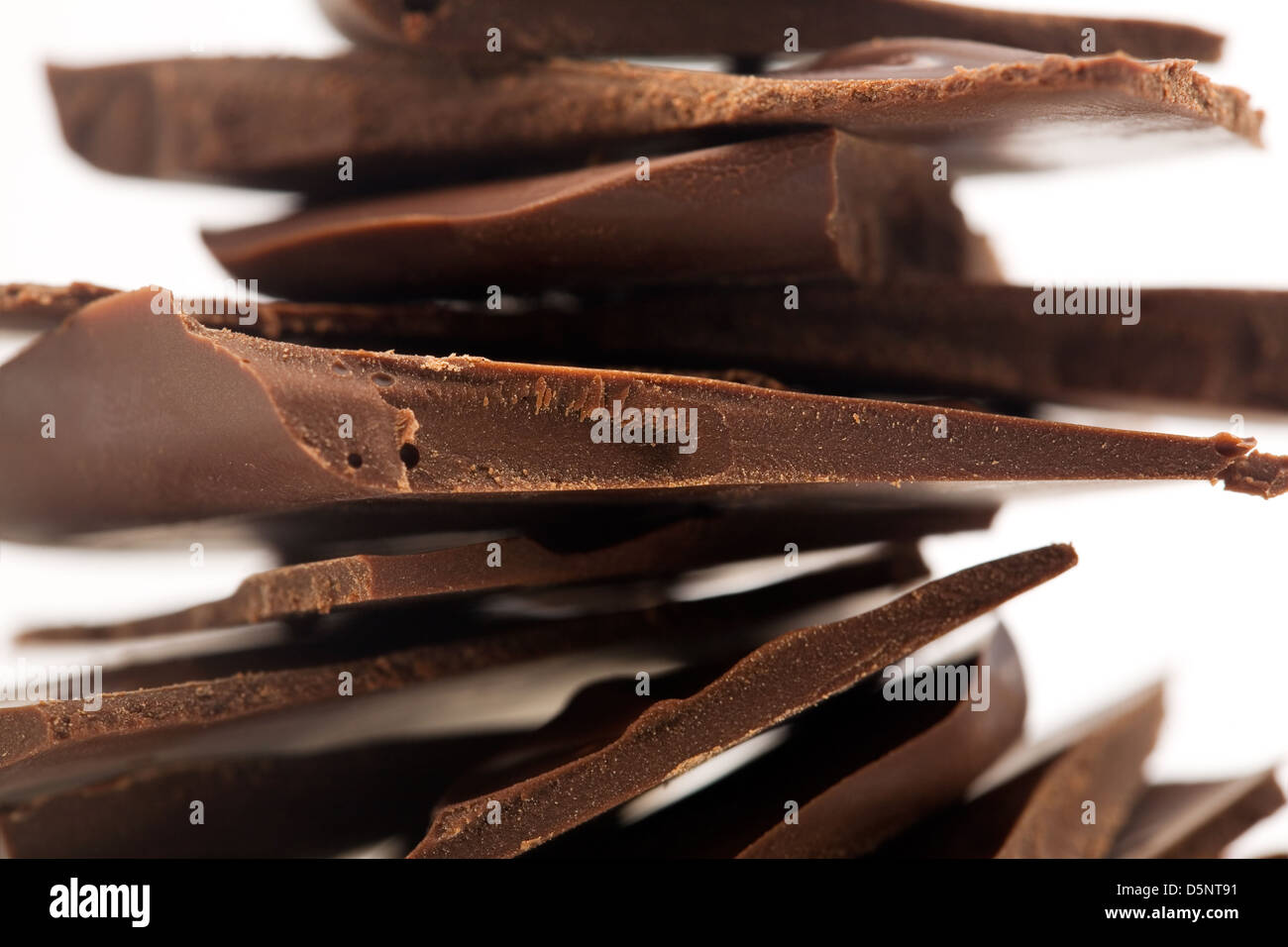 Close up of pile of chocolate blocks Stock Photo - Alamy