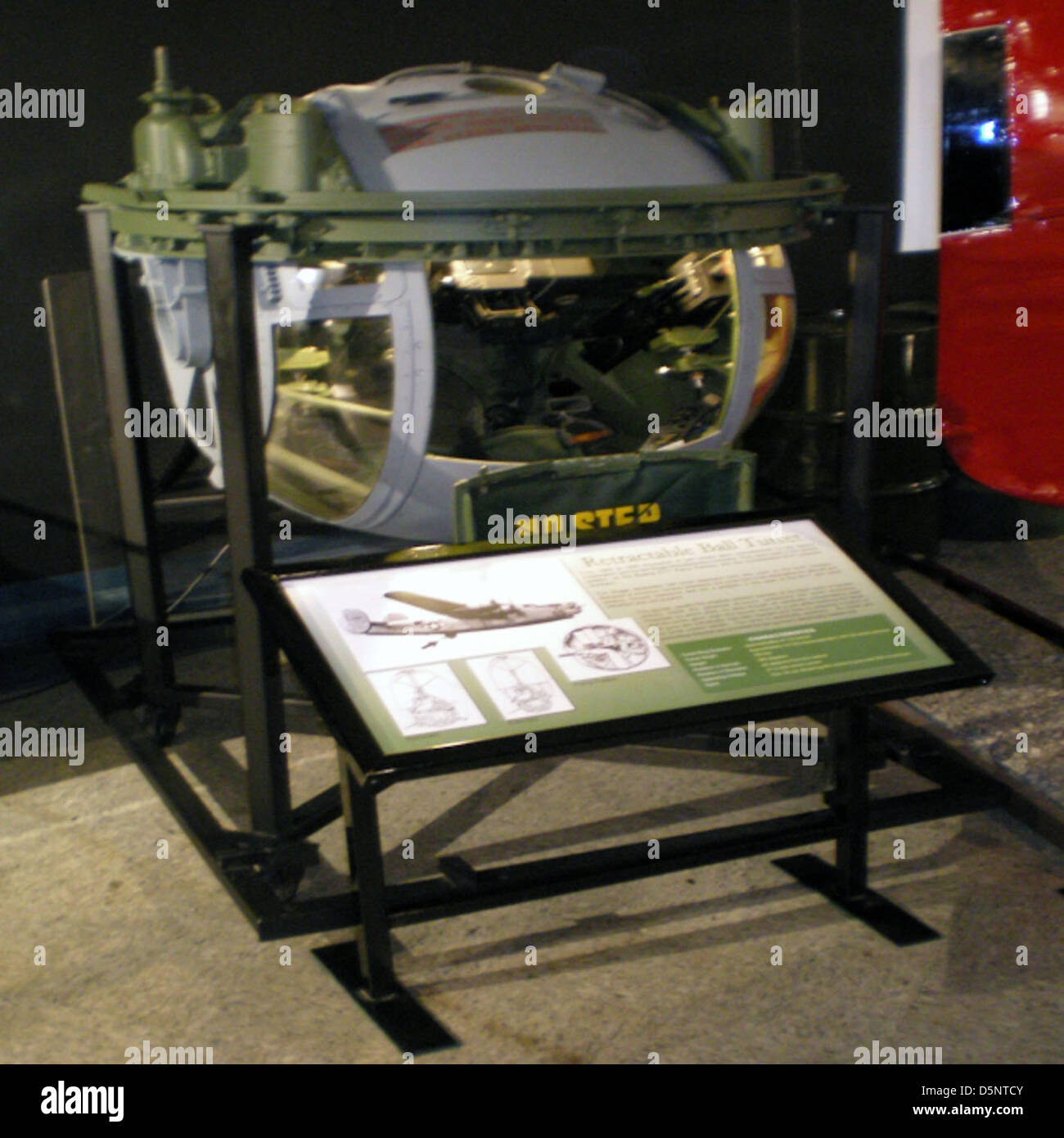 The Ball Turret, a key feature of World War II bombers, is displayed at ...