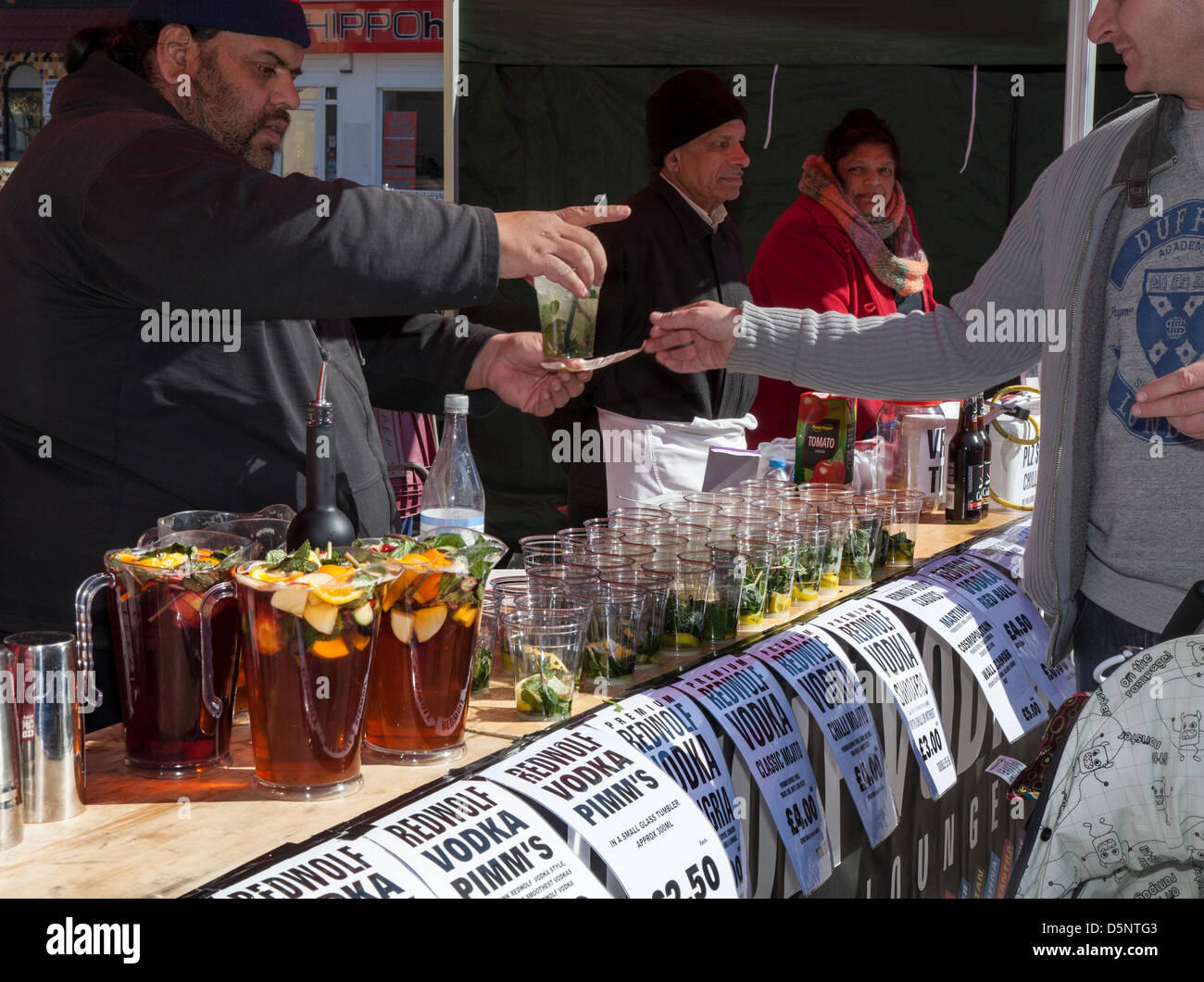 Jugs of Pimms in Blackpool, Lancashire,UK 2013. Alexander Mustang 44 ...