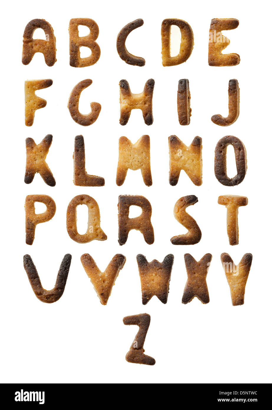 Cookie ABC, isolated on white Stock Photo - Alamy