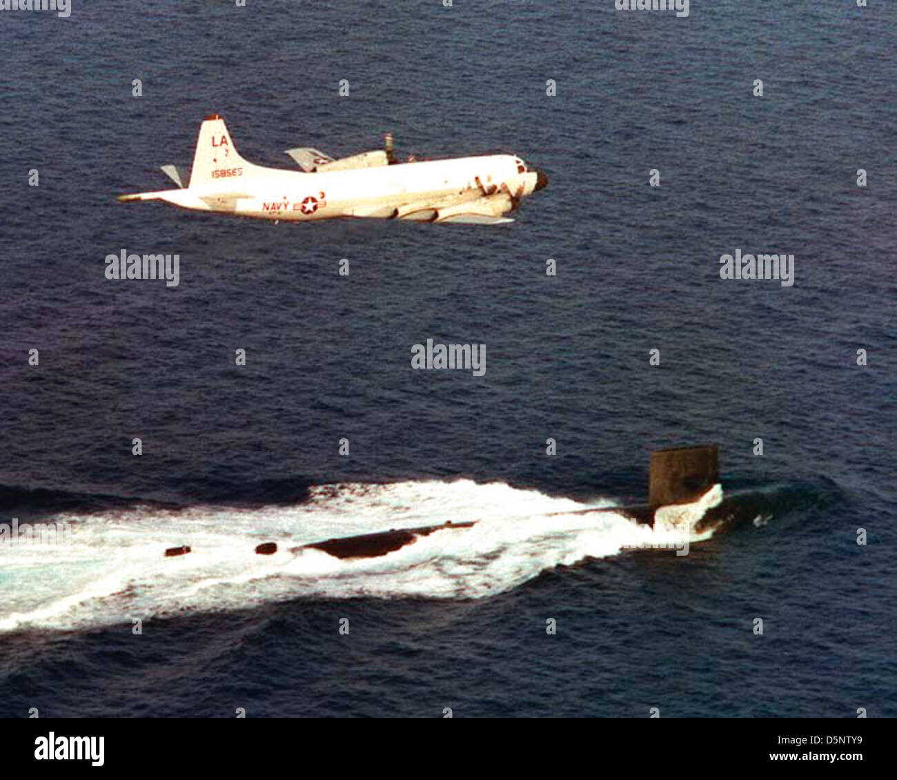 The Lockheed P-3 Orion, used by the VP-5 squadron for submarine ...