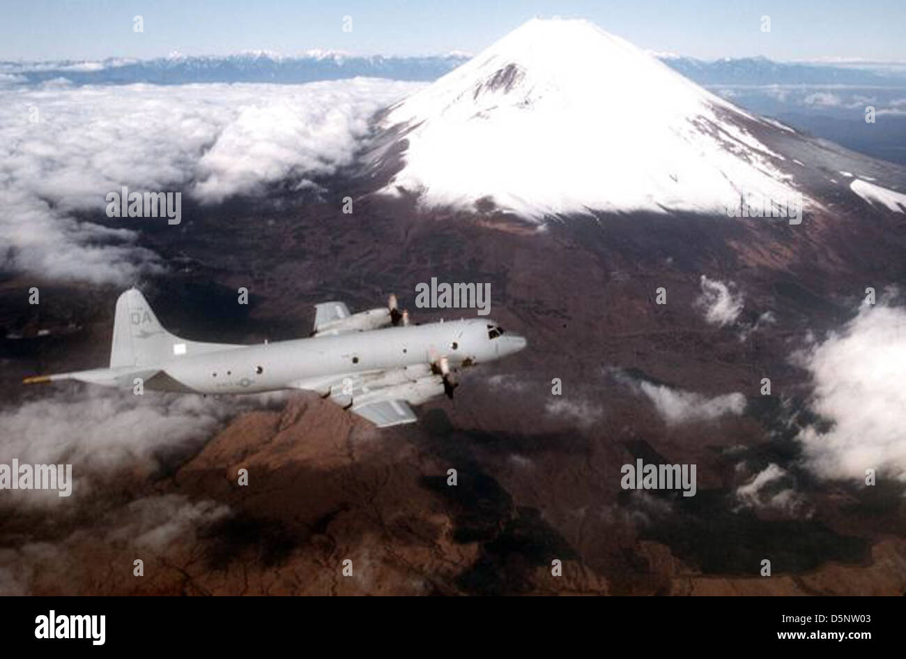 VP-22's Lockheed Orion aircraft, photographed near Mount Fuji, played a vital role in ...
