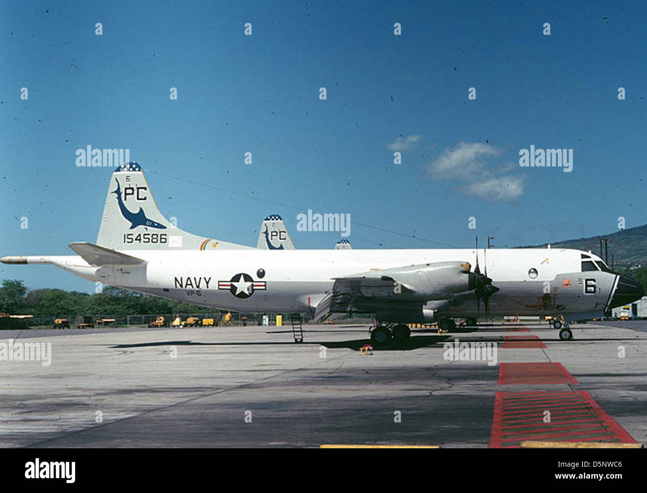 This image shows a Lockheed P-3B Orion aircraft, used by VP-6 for ...