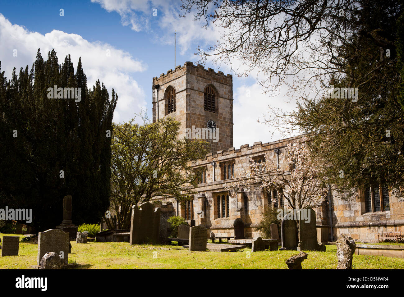 UK, England, Yorkshire, Kirkby Malham, St Bartholomew’s Church Stock ...