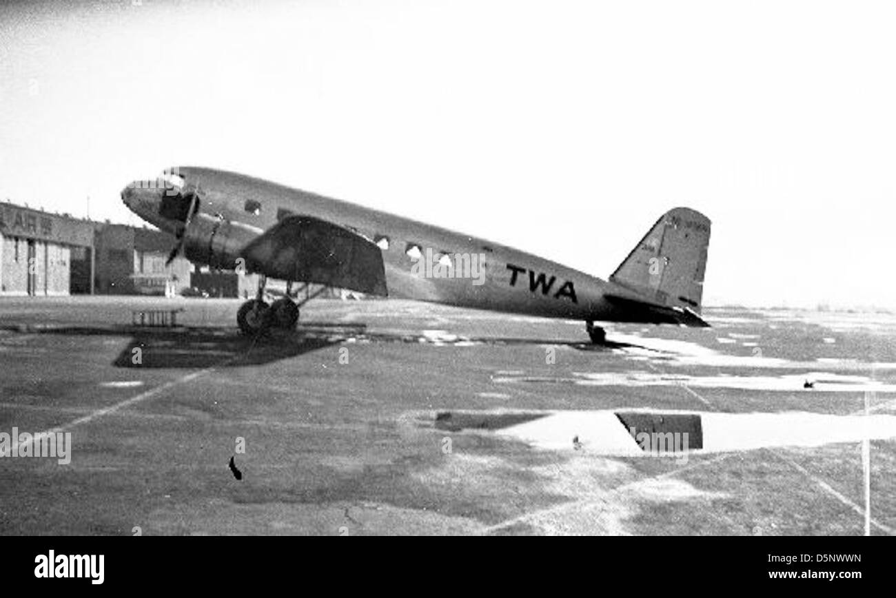 The Douglas DC-2, operated by Trans World Airlines (TWA), is pictured ...