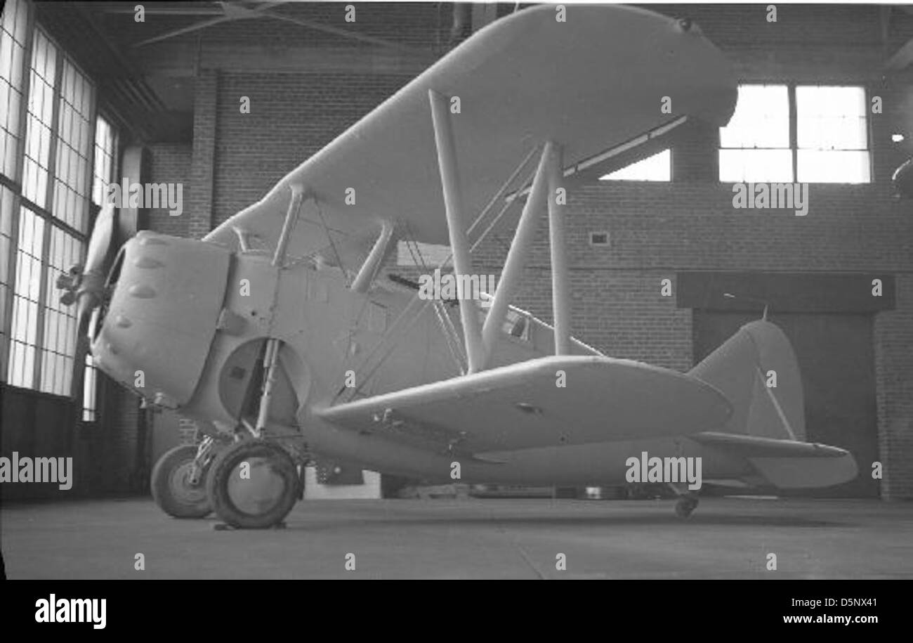 The Grumman F3F-1, a biplane fighter used by the U.S. Navy in the late ...