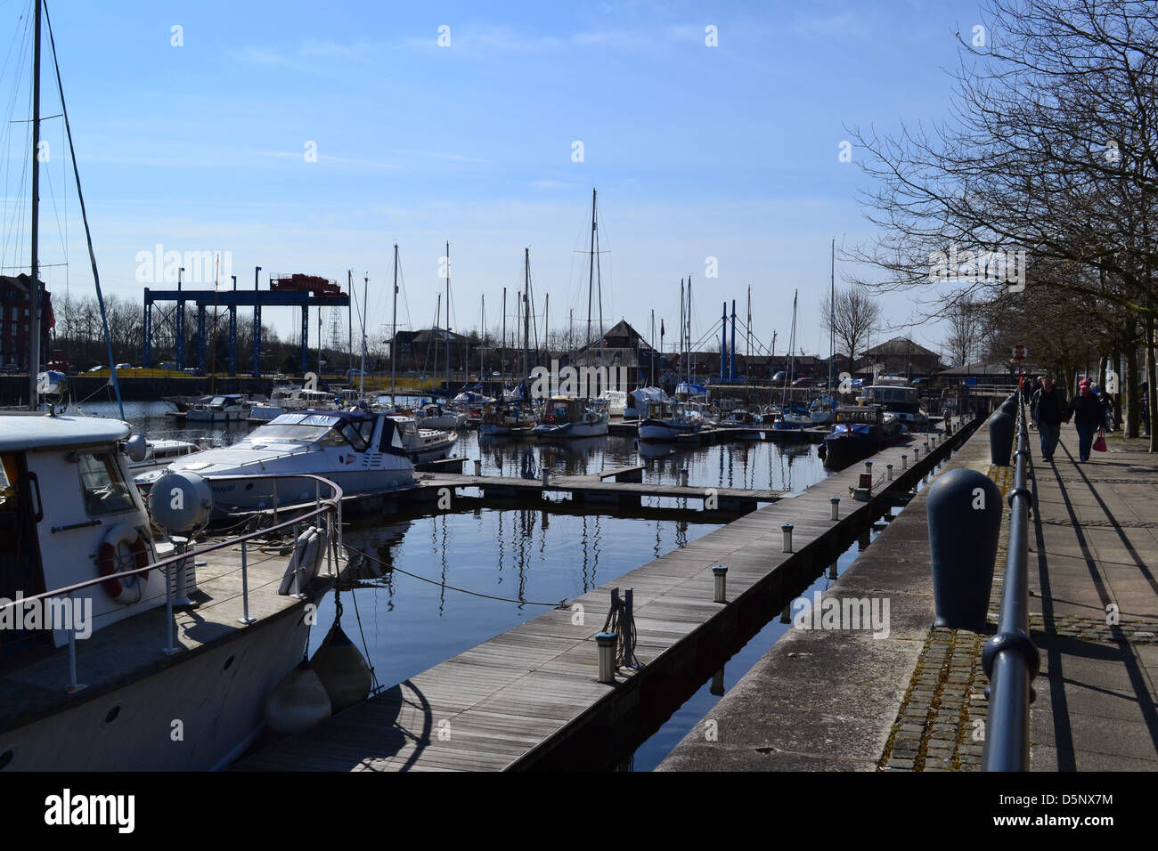 Preston Docks in the sunshine Stock Photo - Alamy