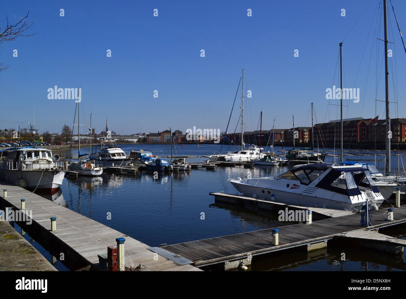 Preston Docks in the sunshine Stock Photo - Alamy