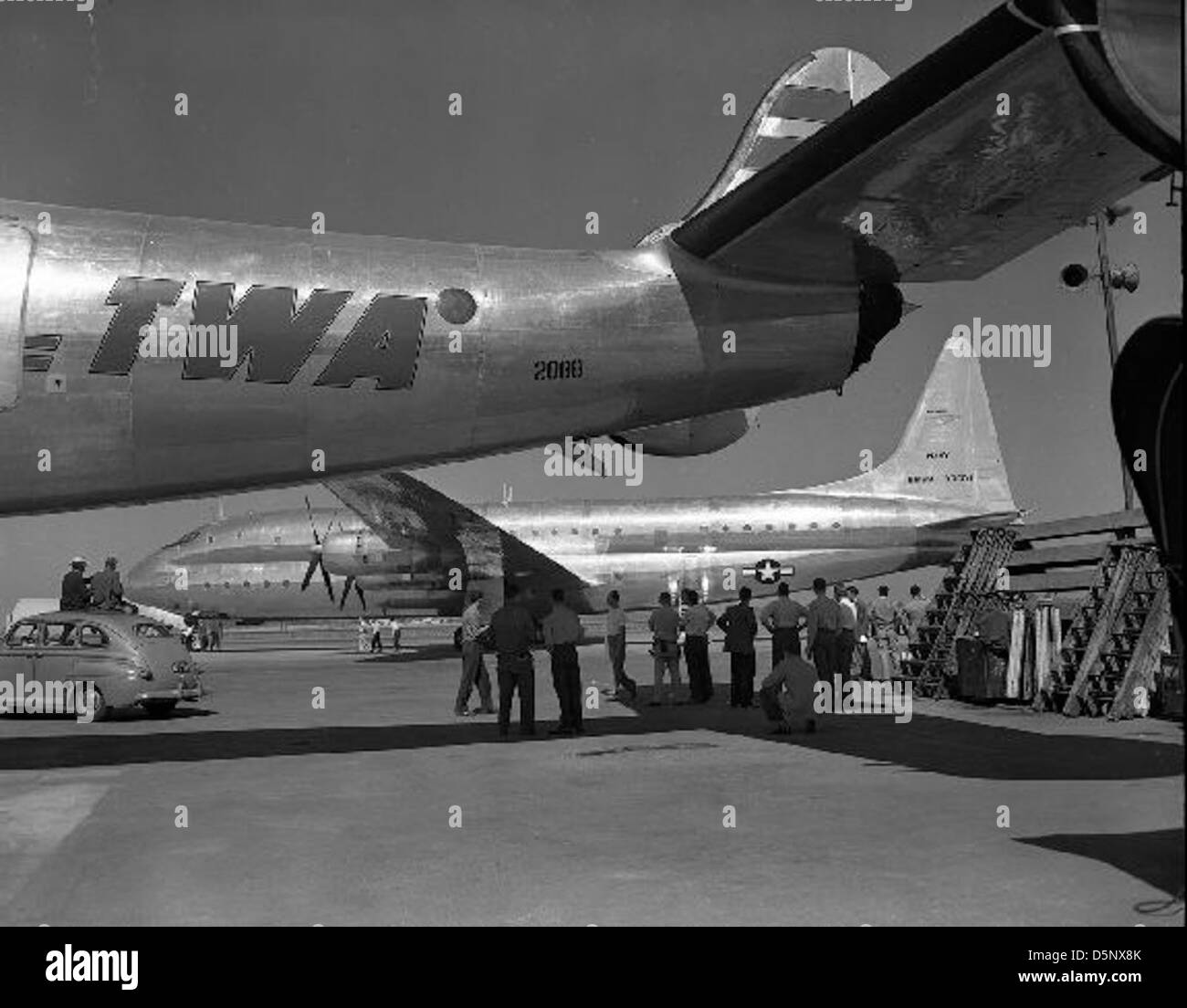 The Lockheed XR6O-1, a prototype military transport aircraft, is ...