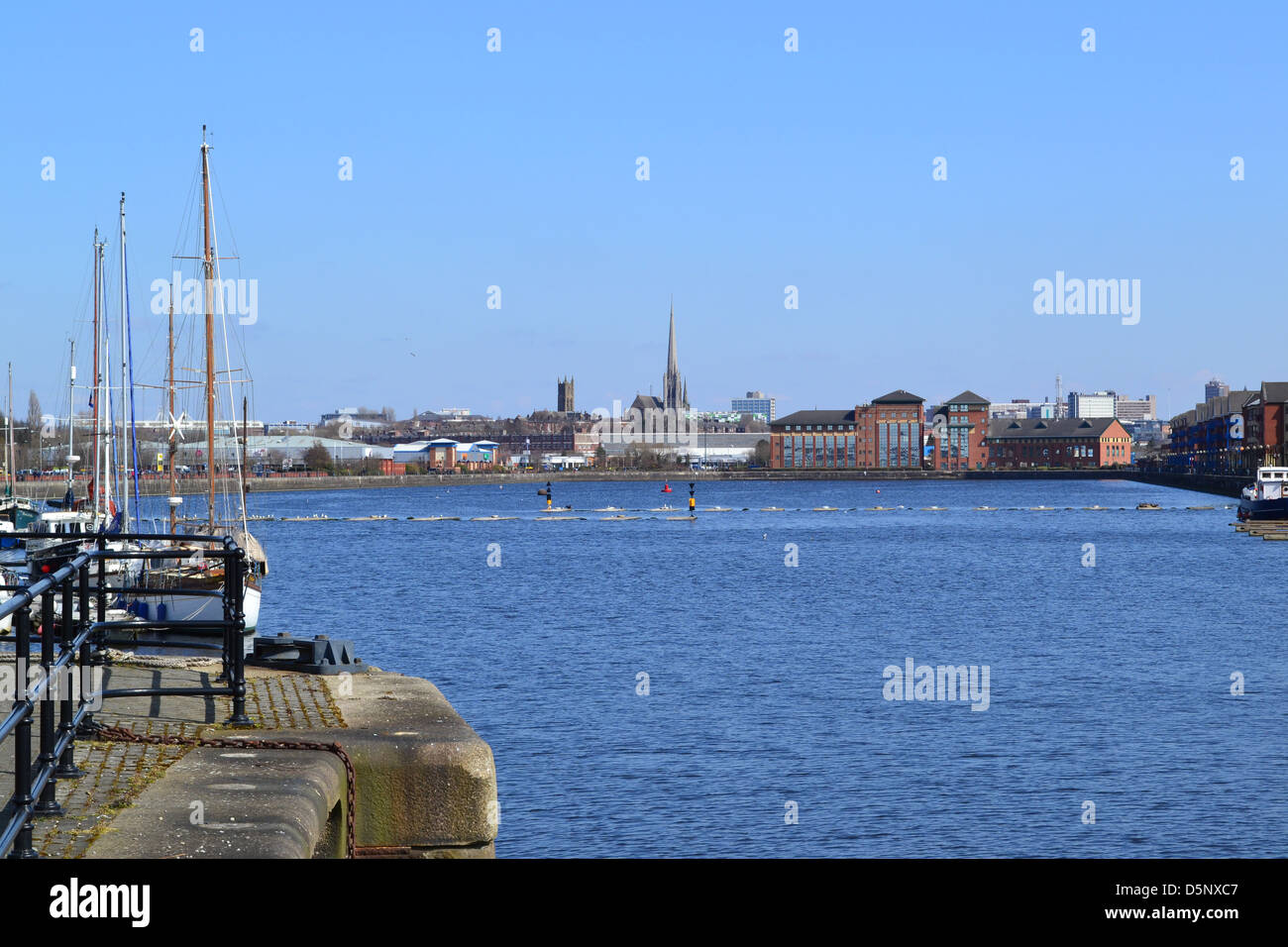Preston Docks in the sunshine Stock Photo - Alamy
