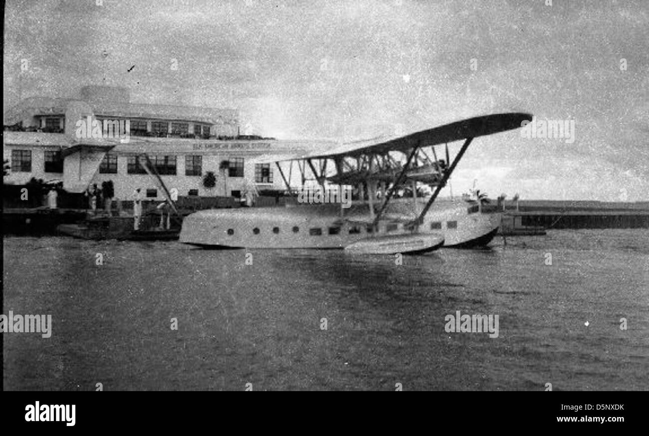 The Sikorsky S-40, an amphibious transport plane, is depicted in this ...