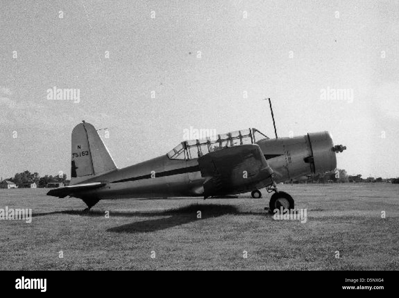 The Vultee BT-15, tail number N75153, was a World War II-era training ...