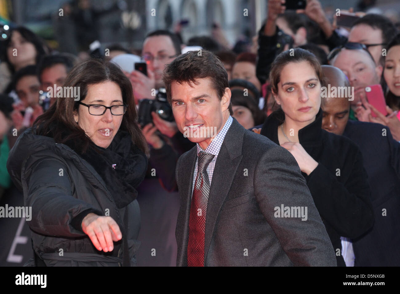 Tom Cruise with fans on the red carpet for the European premiere of ...