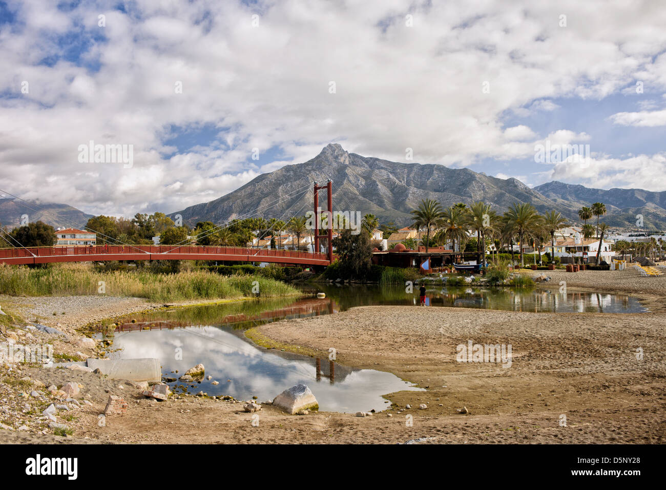 Bridge on the Green River (Spanish: Rio Verde) leading to the resort ...