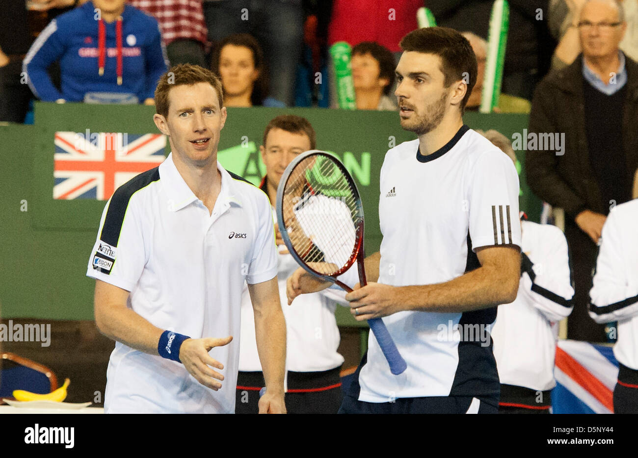 Coventry, UK. 6th April 2013. Great Britain's Jonny Marray and Colin ...