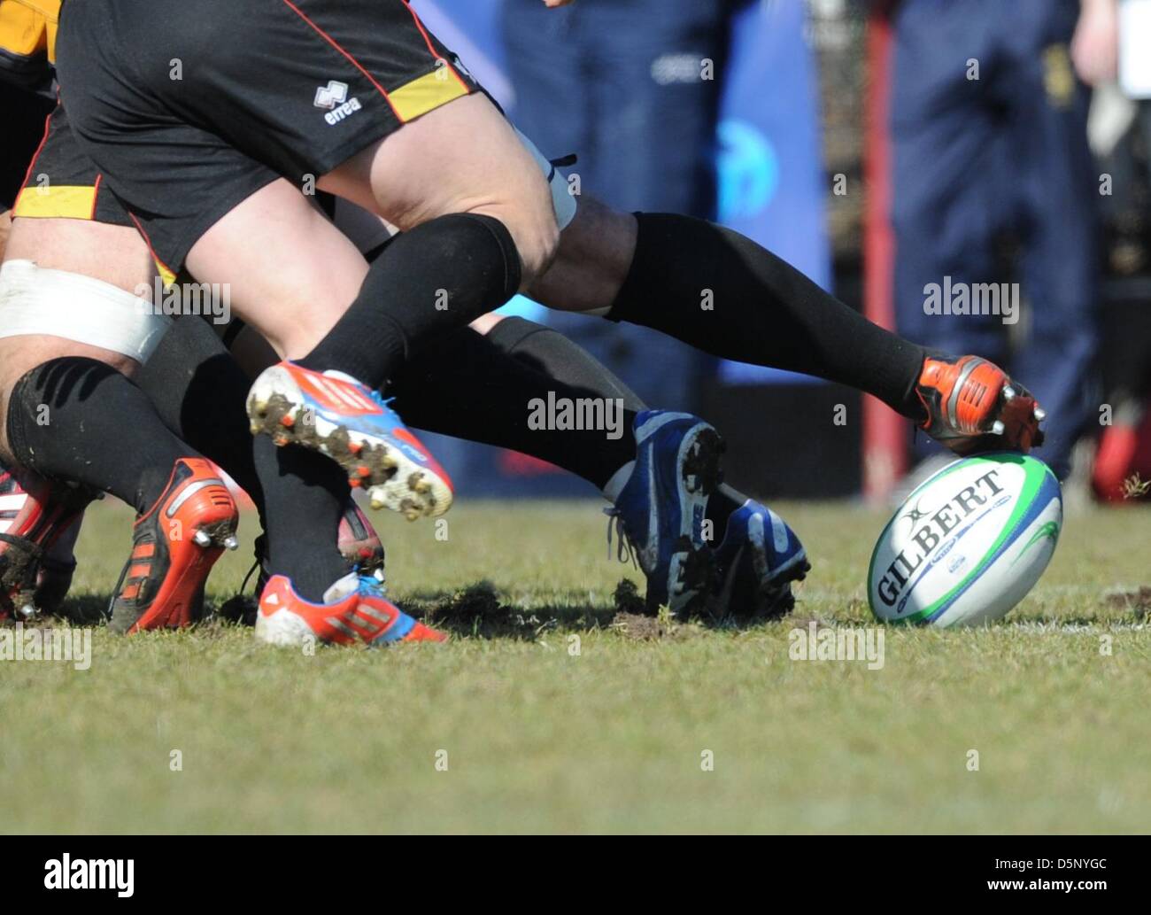 Germany's players vie for the ball with Sweden's players during the ...