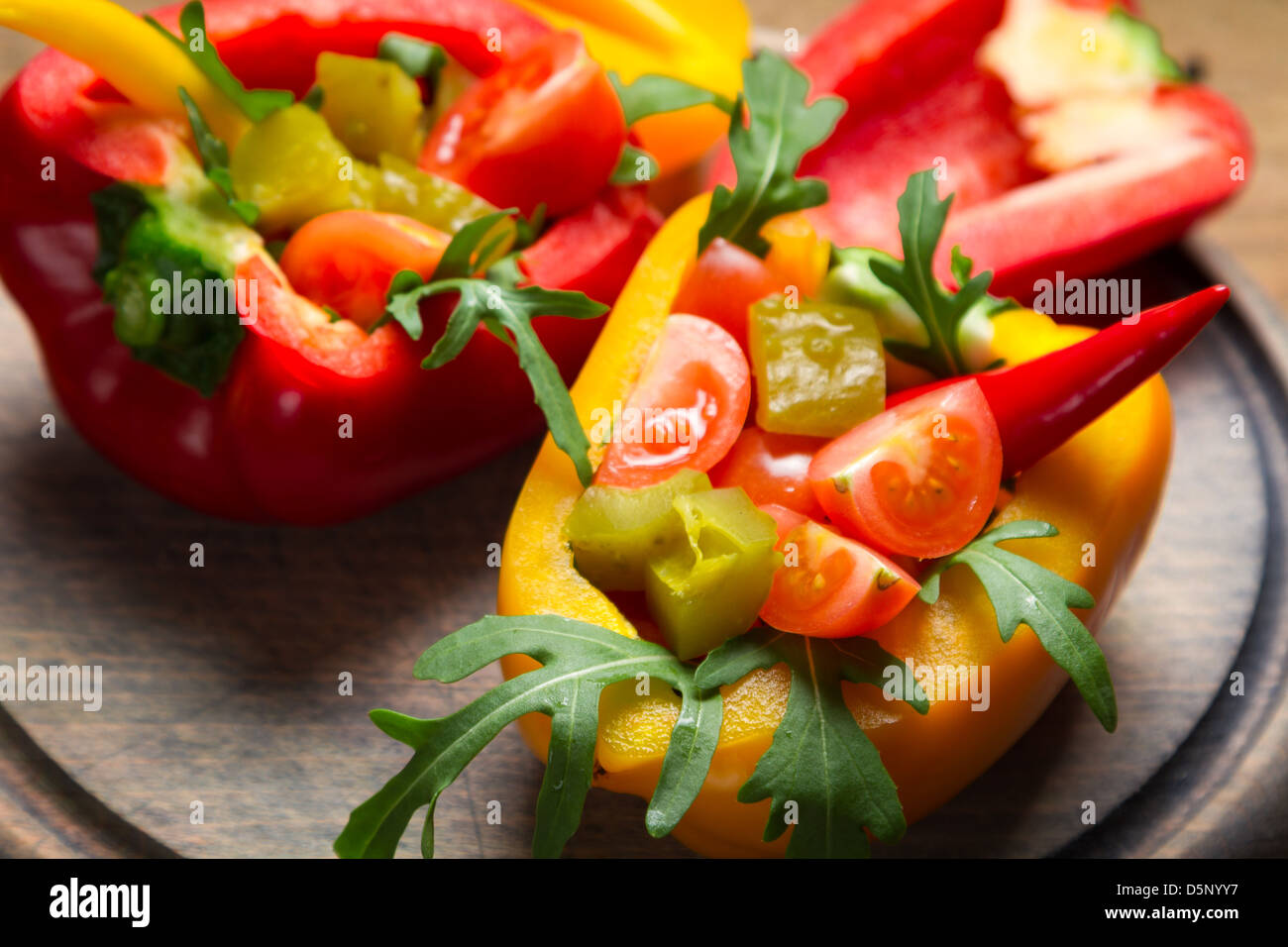 Closeup bell pepper lettuce hi-res stock photography and images - Alamy