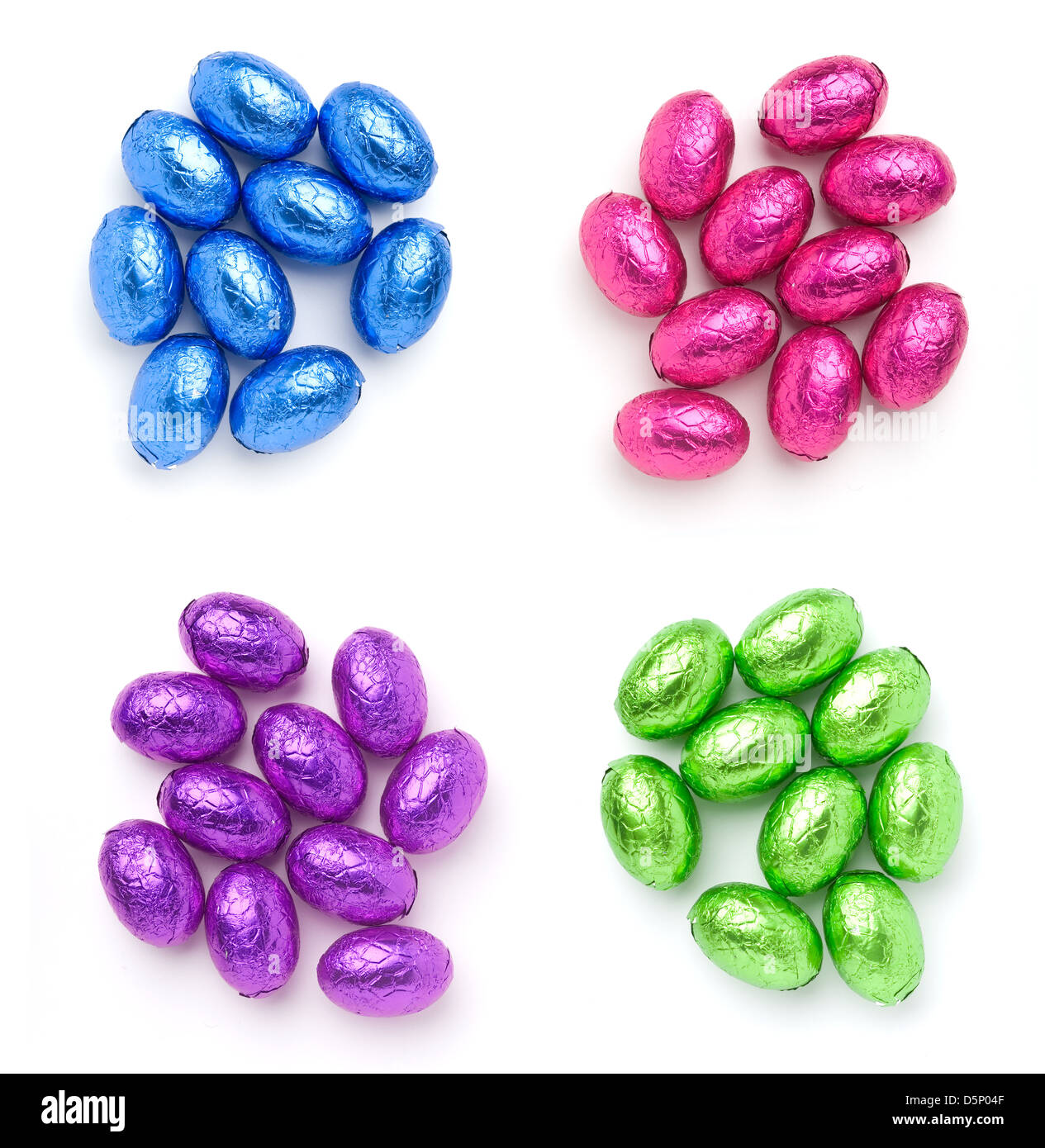 Pink foil wrapped chocolate Cut Out Stock Images & Pictures - Alamy