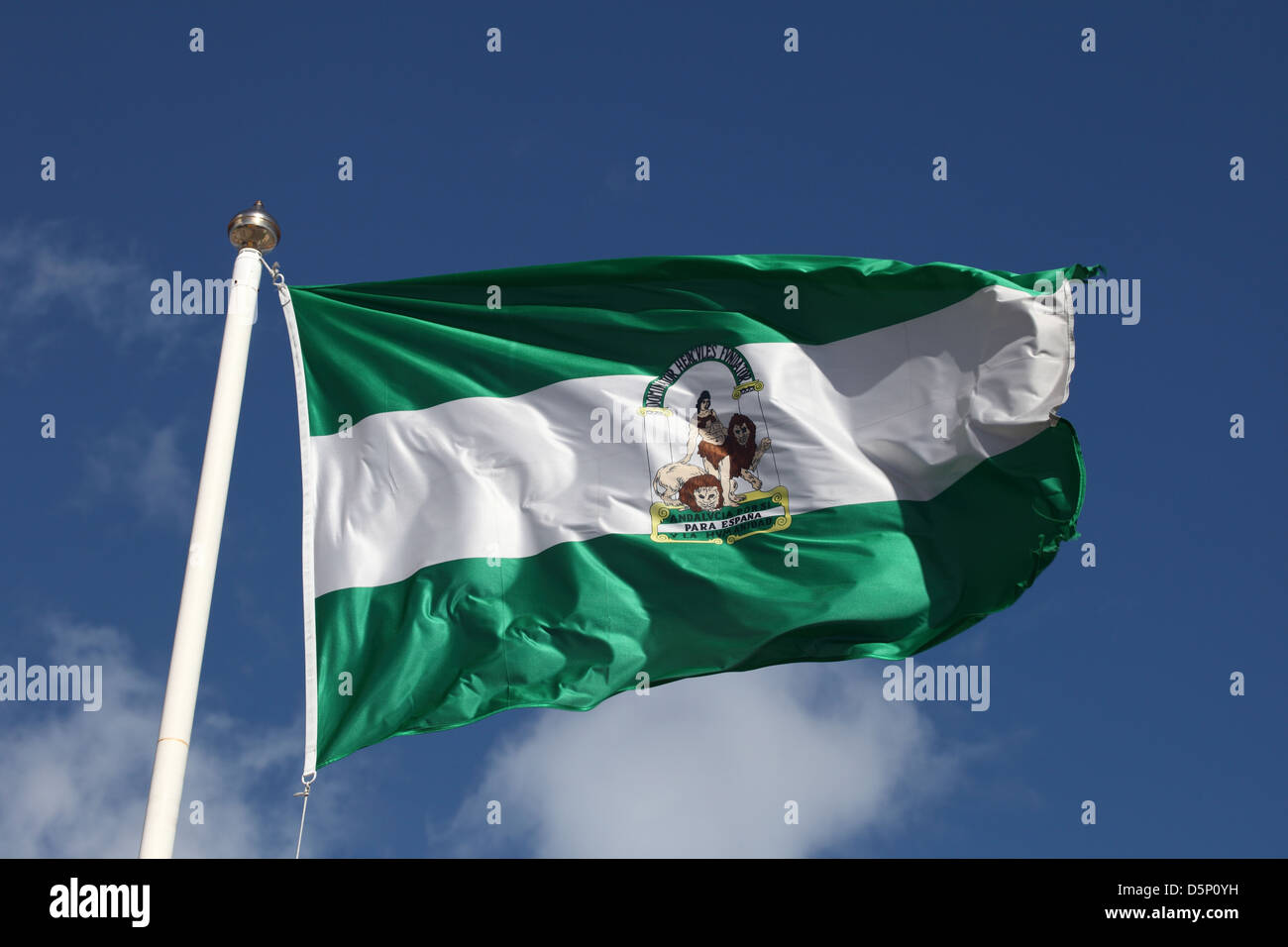 Flag of Andalusia, Spain Stock Photo - Alamy