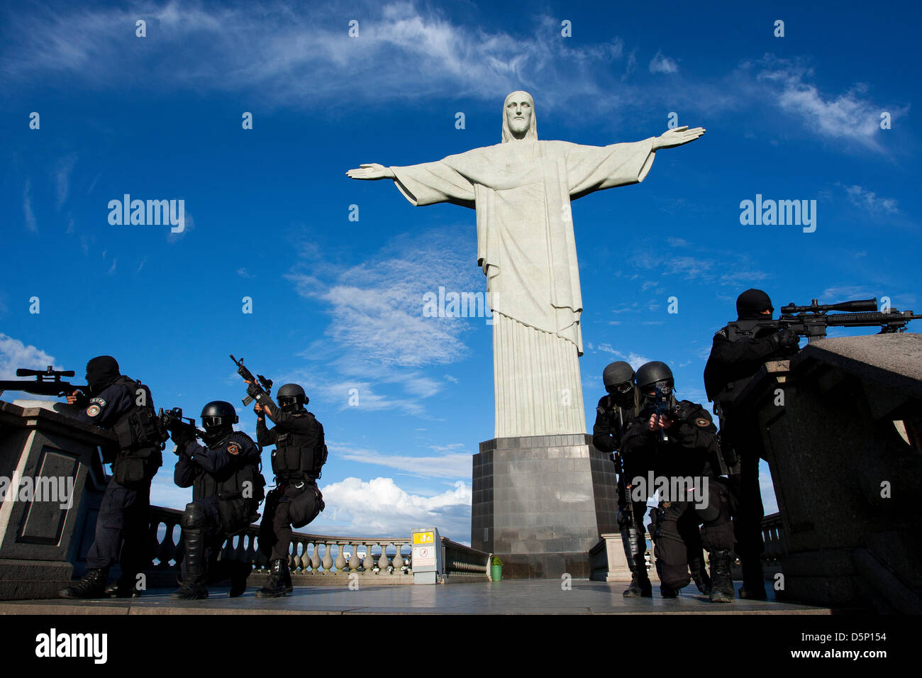 Rio de Janeiro, Brazil. 6th April 2013. The town Special Police BOPE ...