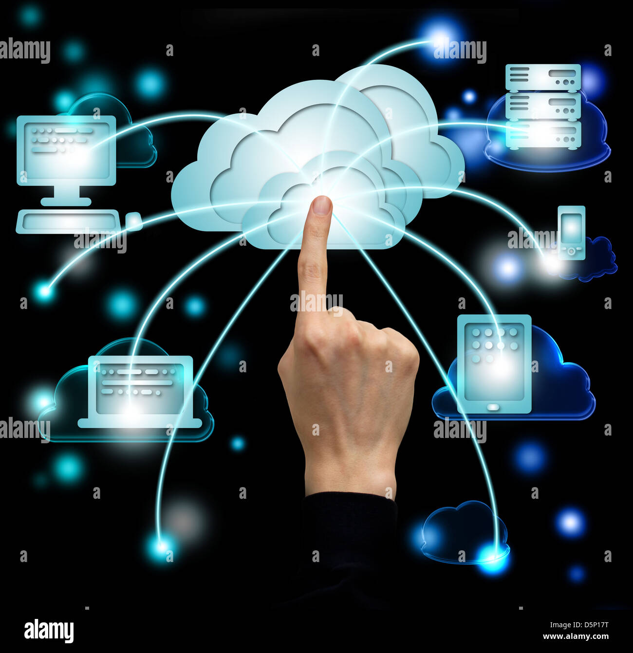 Cloud computing, technology connectivity concept Stock Photo - Alamy