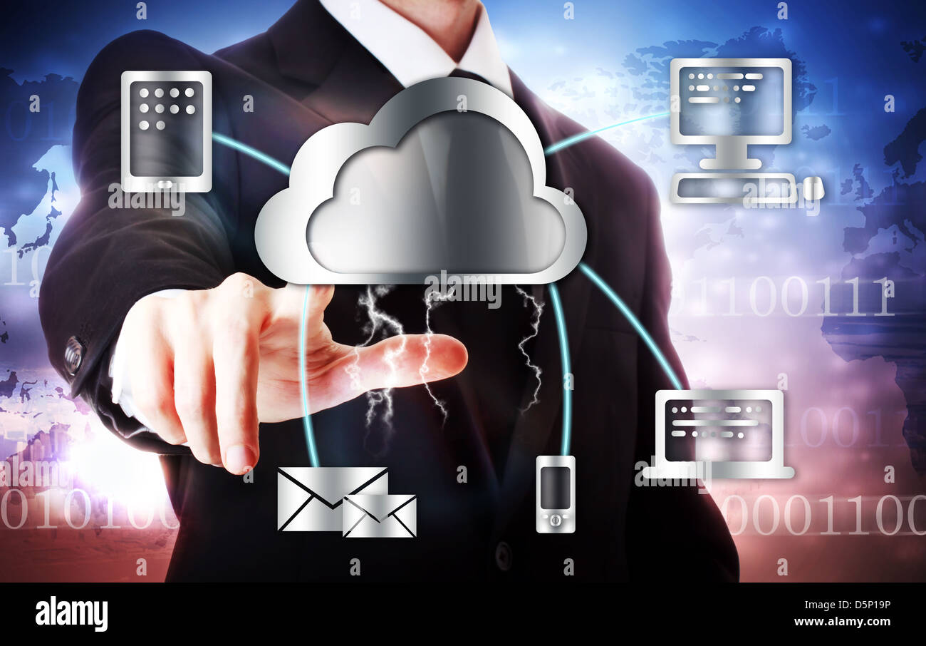 Cloud computing, technology connectivity concept Stock Photo - Alamy