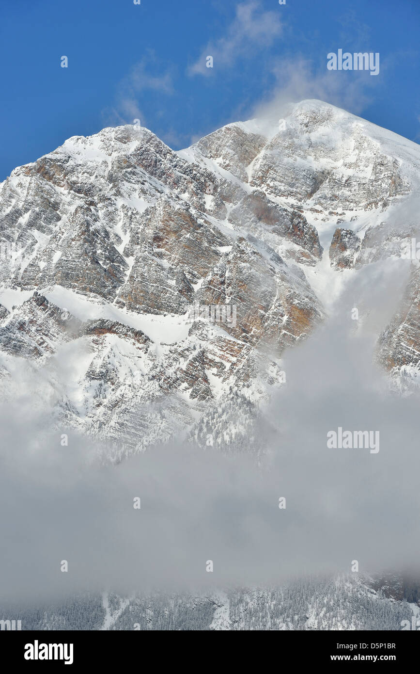 Pyramid Mountain in Jasper National Park, Alberta, Canada Stock Photo ...