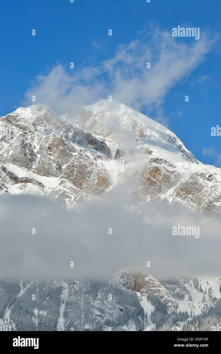 Pyramid Mountain in Jasper National Park, Alberta, Canada Stock Photo ...