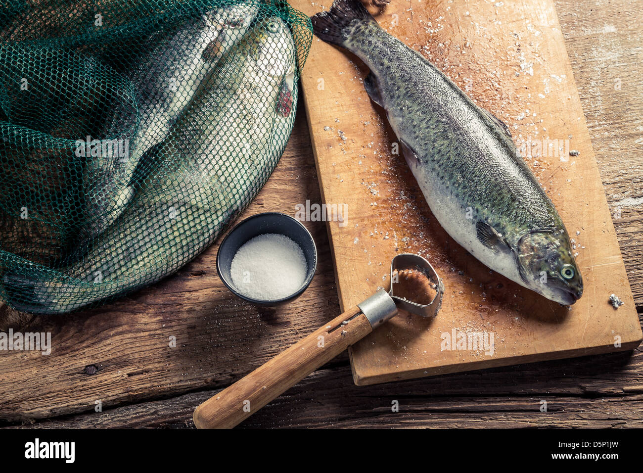 Freshly caught fish for dinner Stock Photo - Alamy